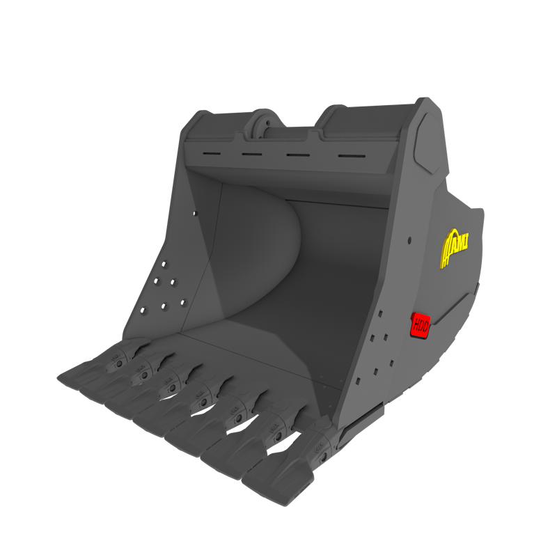 Recessed Lug Heavy Duty Digging Bucket - Spade Tooth - AMI Attachments