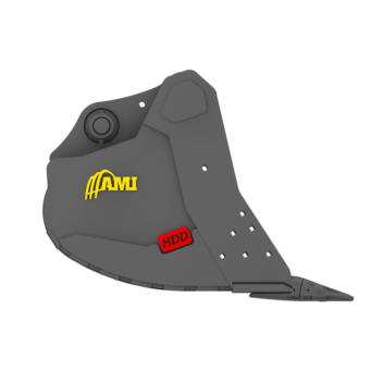 Recessed Lug Heavy Duty Digging Bucket - Spade Tooth - AMI Attachments