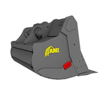 Recessed Lug Heavy Duty Digging Bucket - Spade Tooth - AMI Attachments